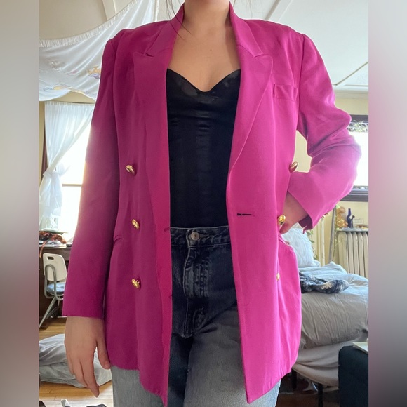 Saks Fifth Avenue | Jackets & Coats | Fuchsia Blazer | Poshmark